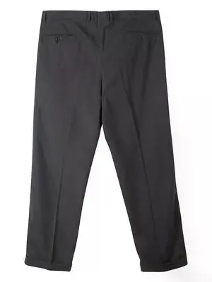 ARMANI Pleated Pinstripe Trousers - Grey