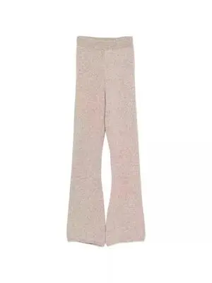 ELY ELY Marl-knit Flared Trousers - Neutrals