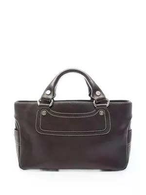 Celine 2000s Boogie Leather Tote Bag - Brown