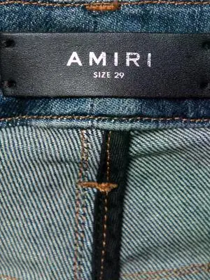Amiri Distressed Ankle-zip Jeans