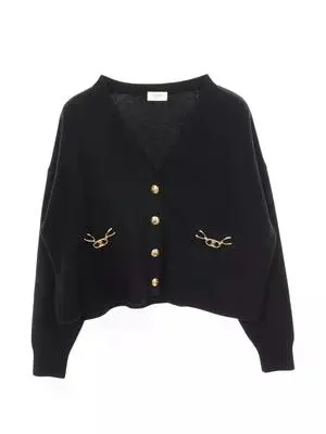 Celine 2010s Triomphe Button Cardigan