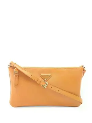 Prada Grain Leather Shoulder Bag - Orange