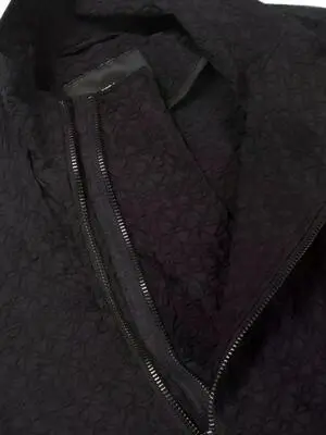 Emporio Armani Patterned Zip-up Jacket - Black