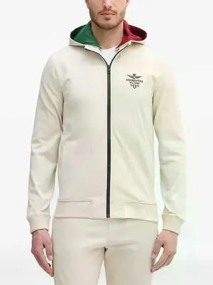 AERONAUTICA MILITARE Logo-embroidered Jacket - Neutrals