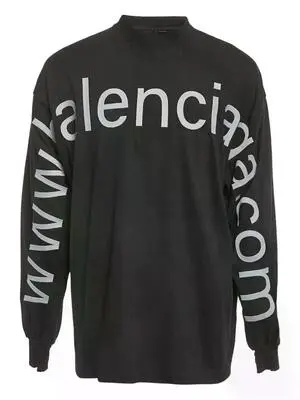 Balenciaga Logo-print Sweatshirt - Black
