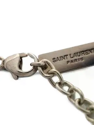 Saint Laurent Monogram Twist Pendant Necklace