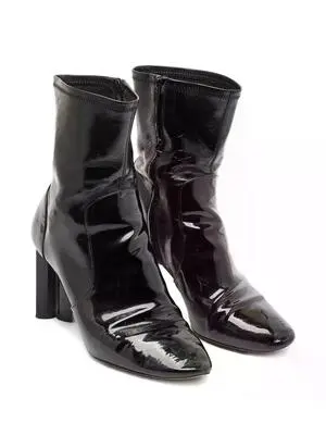 LOUIS VUITTON Patent-leather Block-heel Boots