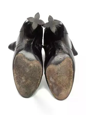 LOUIS VUITTON Patent-leather Block-heel Boots