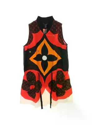 LOUIS VUITTON 2010s Game On Macro Monogram Sleeveless Playsuit - Red