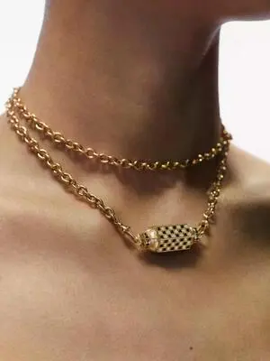 MARIE LICHTENBERG Diamond Checker-locket Necklace