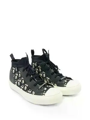 Dior Walk'n' High-top Sneakers With Oblique Monogram