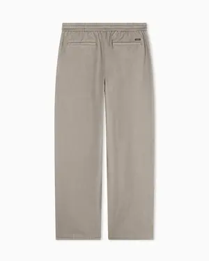 Armani Exchange Cotton Twill Drawstring Trousers