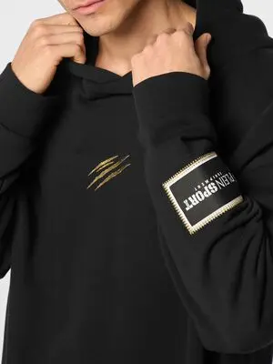 PLEIN SPORT Relaxed Fit Hoodie With Contrast Back Logo