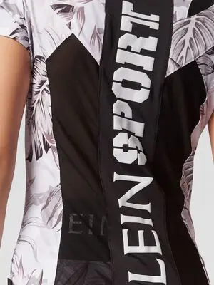 PLEIN SPORT Slim Fit Jersey T-shirt With Floral Print And Back Logo