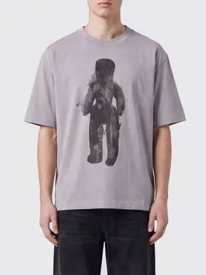 ZIGGY CHEN Drop Shoulder Graphic Print Cotton T-shirt With Crew Neck