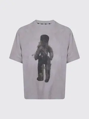 ZIGGY CHEN Drop Shoulder Graphic Print Cotton T-shirt With Crew Neck