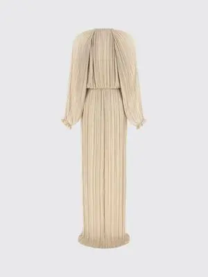 Fabiana Filippi Long Sleeve Pleated Crêpe Tunic - Beige