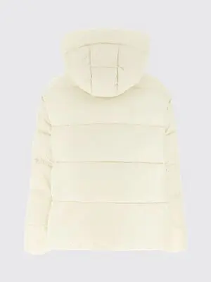 Pinko Giza Quilted Nylon Short Puffer Jacket With High Neck And Love Birds Logo - Beige