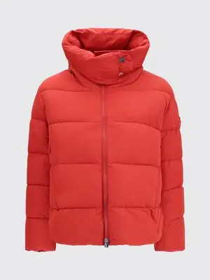 Pinko Giza Quilted Nylon Short Puffer Jacket With High Neck And Love Birds Logo - Red