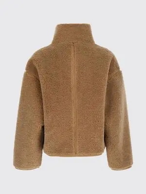 Pinko Faux Fur Jacket With Contrast Trims And Zip Closure