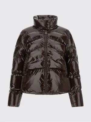 Pinko Quilted Water-repellent Nylon Short Puffer Jacket With High Neck - Brown