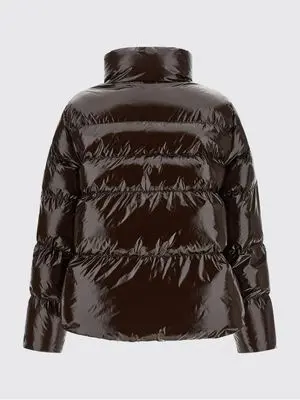 Pinko Quilted Water-repellent Nylon Short Puffer Jacket With High Neck - Brown