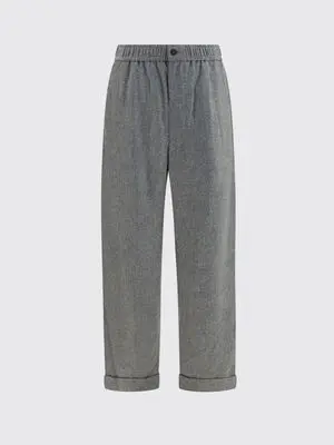 Giorgio Armani Virgin Wool And Cashmere Slim Fit Trousers - Grey
