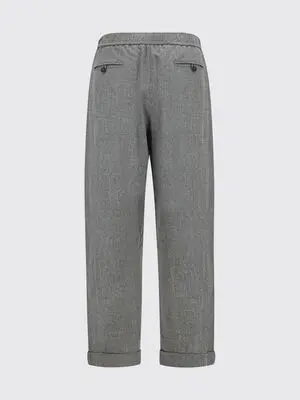 Giorgio Armani Virgin Wool And Cashmere Slim Fit Trousers - Grey