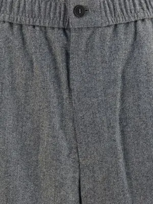Giorgio Armani Virgin Wool And Cashmere Slim Fit Trousers - Grey