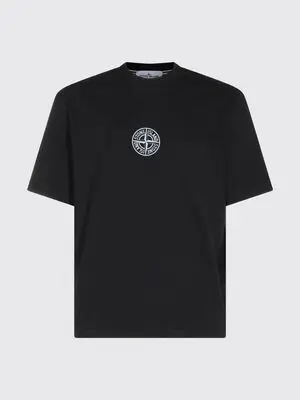 Stone Island Cotton T-shirt With Iconic Compass Logo Patch