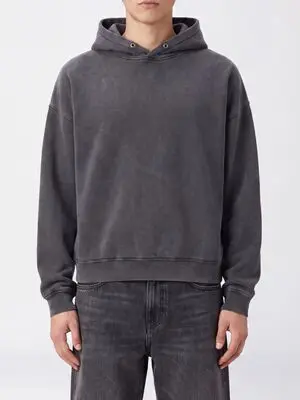 SUNFLOWER Relaxed Fit Cotton Hoodie With Dropped Shoulders - Grey