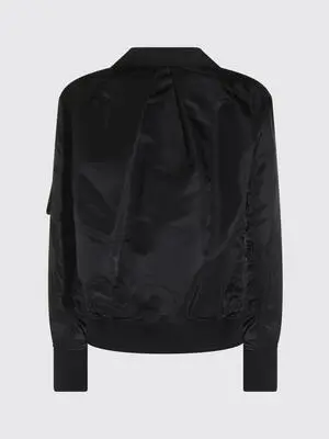 Sacai Slim Fit Double-breasted Short Coat In Wool With Nylon Inserts