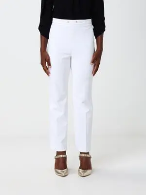 Elisabetta Franchi Slim-fit Cropped Crêpe Trousers - Ivory