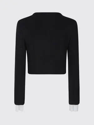 SELF-PORTRAIT Cropped Crew-neck Wool Blazer With Jewel Buttons