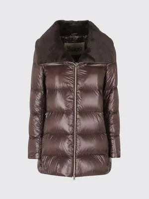 Herno Quilted Down Jacket With Fur Collar - Brown