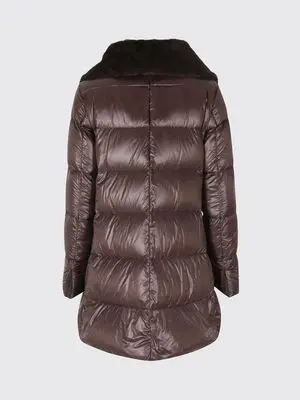 Herno Quilted Down Jacket With Fur Collar - Brown
