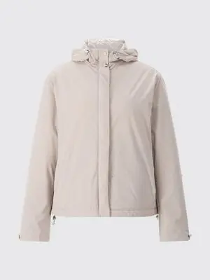 Herno Hooded Technical Fabric Cropped Windbreaker Jacket - Beige
