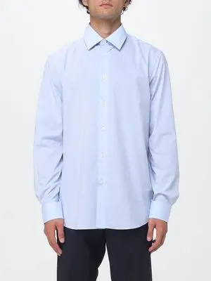 Paul Smith Slim Fit Cotton Blend Evening Shirt With French Collar - Gnawed Blue
