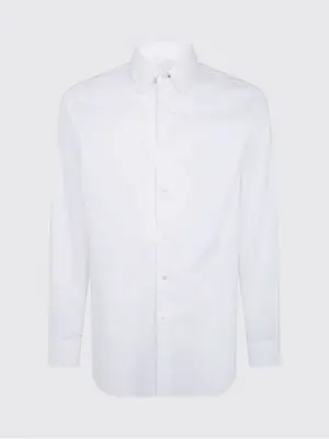 Paul Smith Slim Fit Cotton Blend Evening Shirt With French Collar - White