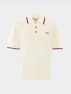 Drole De Monsieur Short-sleeved Wool Knit Polo With Contrast Tipping - White