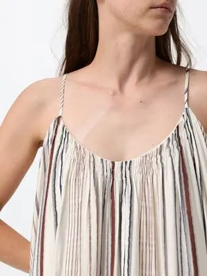 ELEH U-neck Long Tunic In Viscose Blend With Off-the-shoulder Design