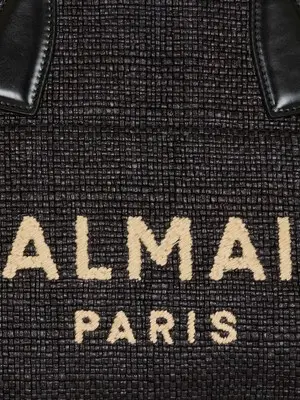 Balmain Track Rafia Tote