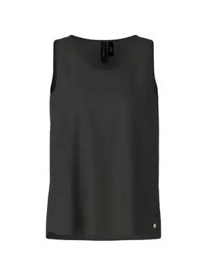 MARCCAIN Scoop Neck Sleeveless Blouse With Logo Plaque - Black