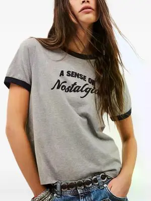 Ba&sh Rosta Slogan-print Ringer T-shirt