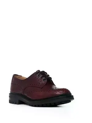 TRICKER'S Bourton Wingtip Brogues - Red