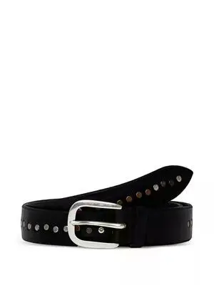 Orciani Studded Leather Belt - Black