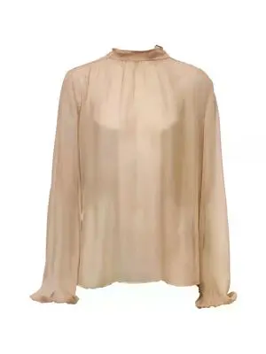 N°21 Pussy-bow Sheer Blouse - Neutrals