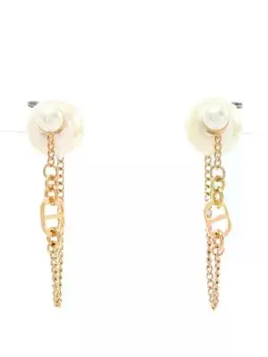 Dior 2010s Tribal Chain Earrings - Gold