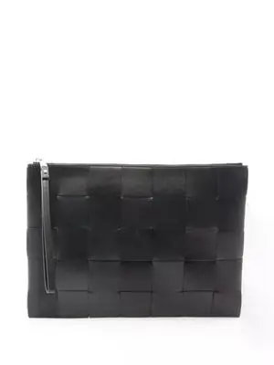 Bottega Veneta Maxi Intrecciato Clutch Bag - Black