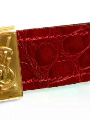 Saint Laurent 1990s Logo Plaque Belt